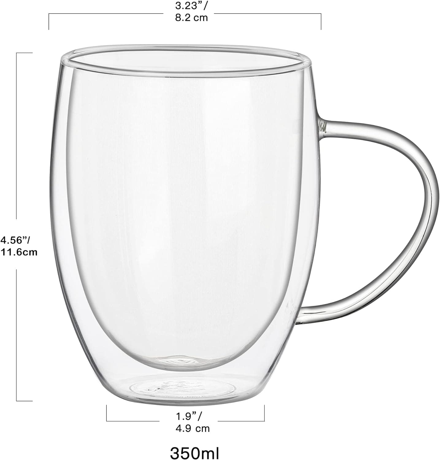 Double Wall Glass Coffee Mugs Set of 6 – CHEF SUPPLY CO