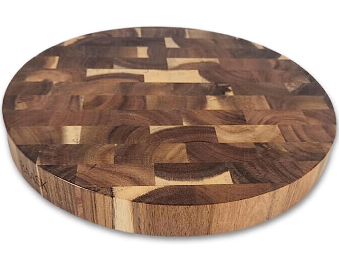 End Grain 30 x 3.2cm Acacia Wood Chopping Board with Built in Handles ...