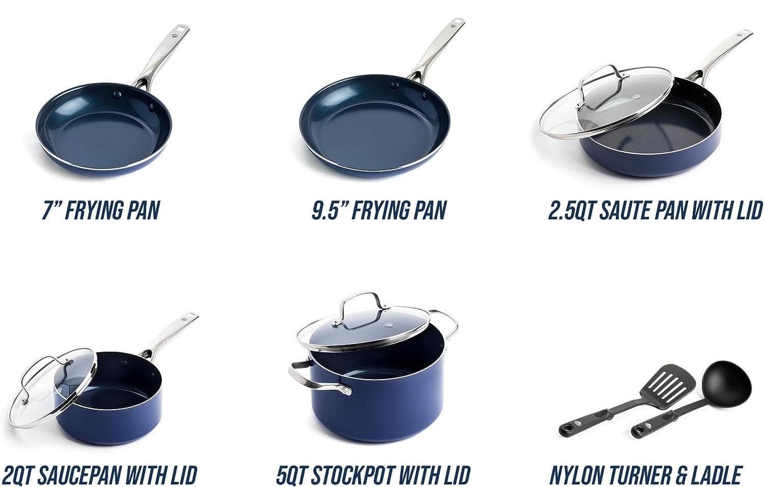 Blue Diamond 10-Pc Professional Cookware Set
