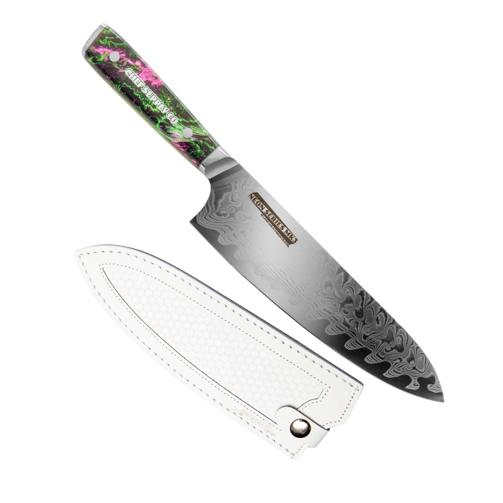 Chef Knife 21cm AUS10 Damascus - Neon Series MK3
