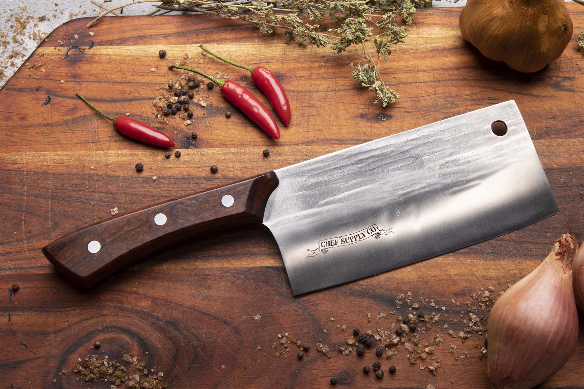 Mid Duty Cleaver Knife - 17 cm Red Series The Chicken Chaser – CHEF ...